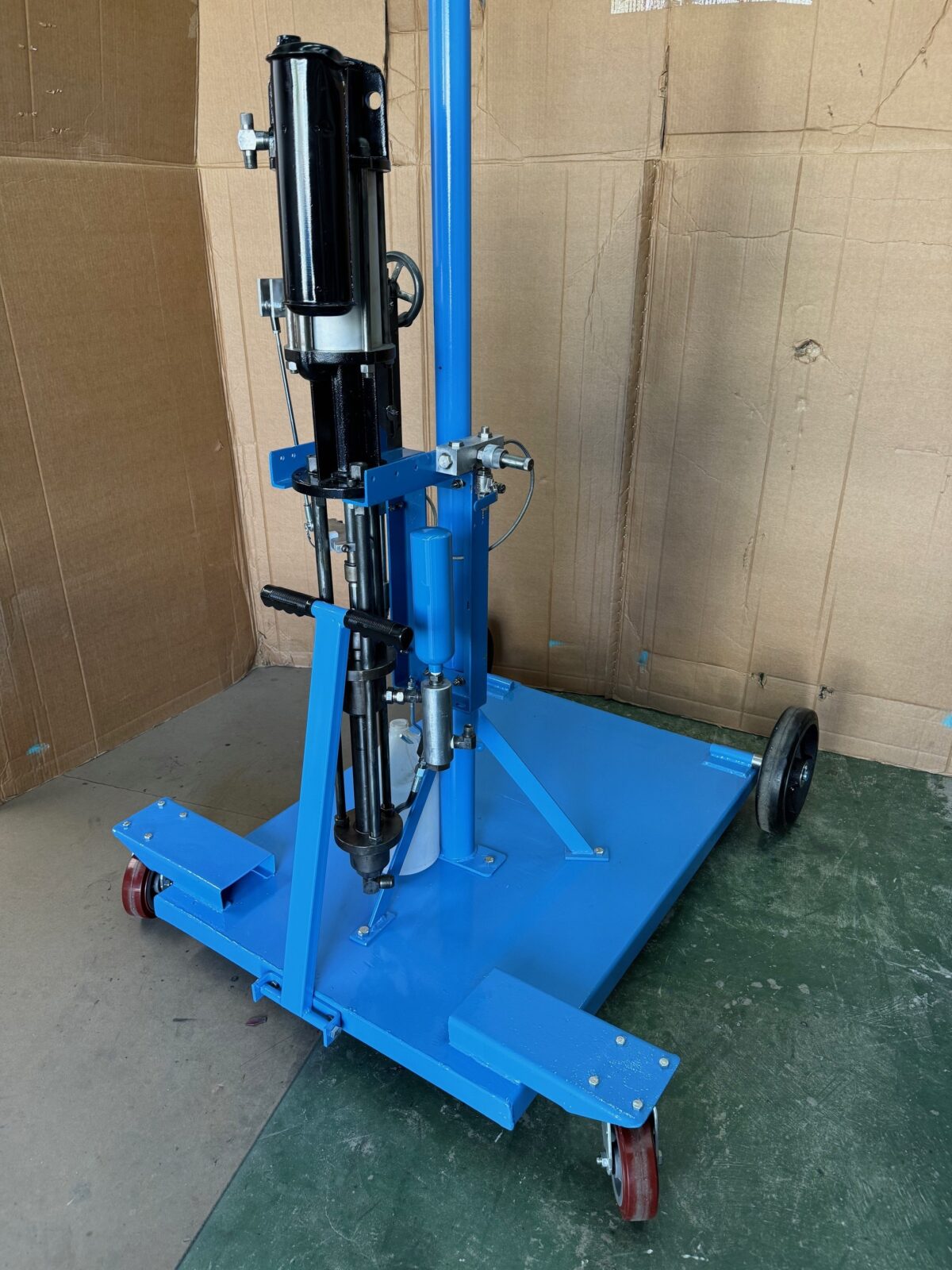 MVP REBUILT GEL-COAT OR RESIN WET-OUT SYSTEM ON 55-GAL DRUM CART & MAST ...